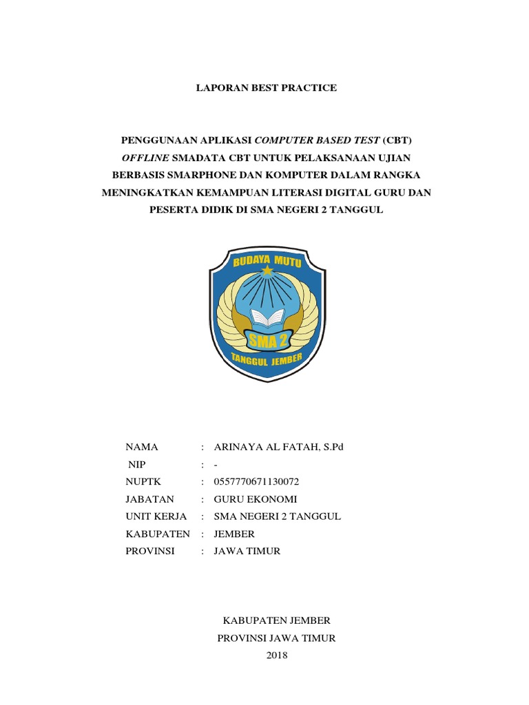 Best Practice Smadata CBT Arinaya Al Fatah PDF | PDF