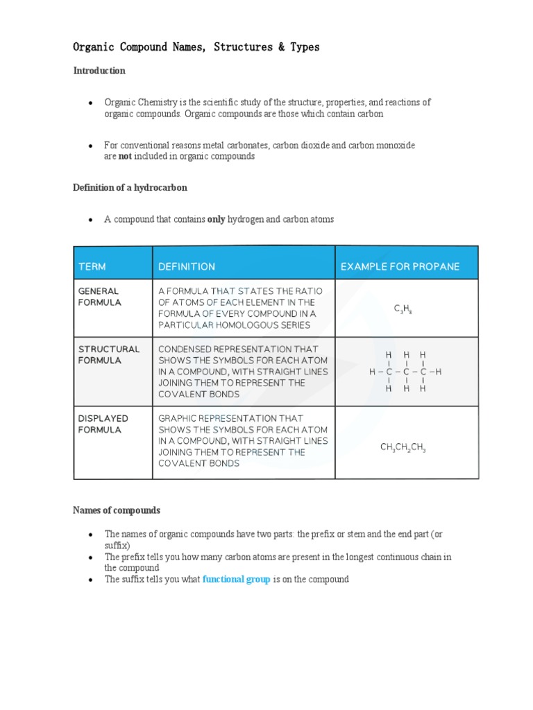 Organic Chem Igcse | PDF