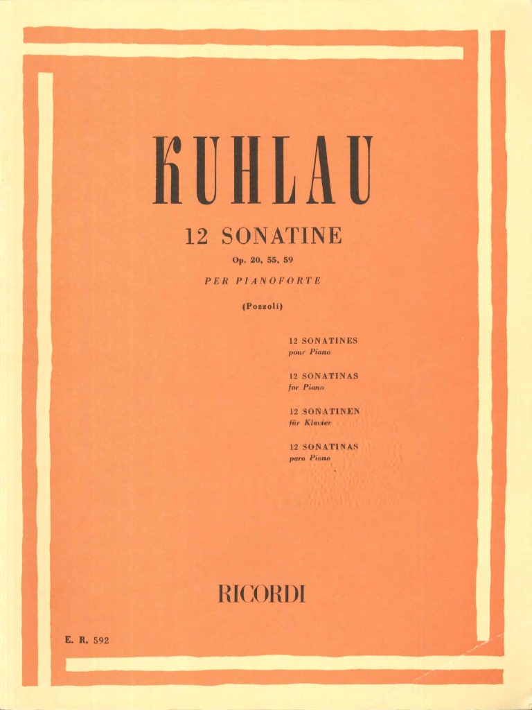 Kuhlau Sonatines Op. 55 No. 1 | PDF