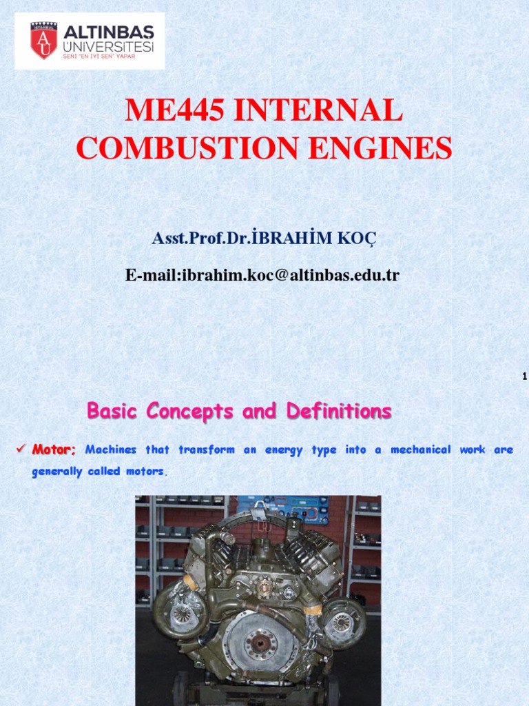 2 - Internal Combustion Engines) - Basic Concepts and Definitions - 1 ...
