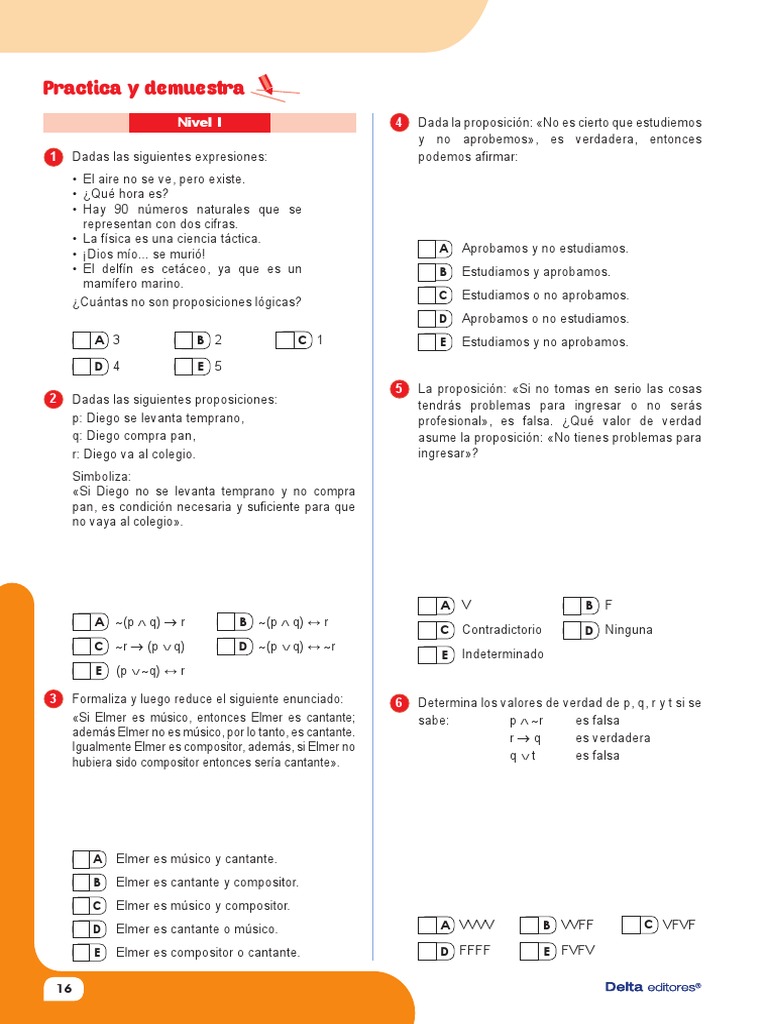 Lógica Proposicional Tarea | PDF | Proposición | Sintaxis (Lógica)