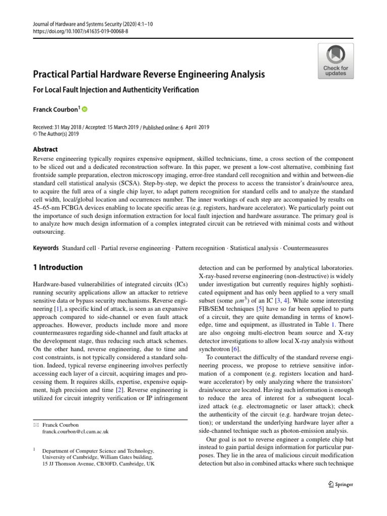 Fib Reverse Engineering Pdf Scanning Electron Microscope