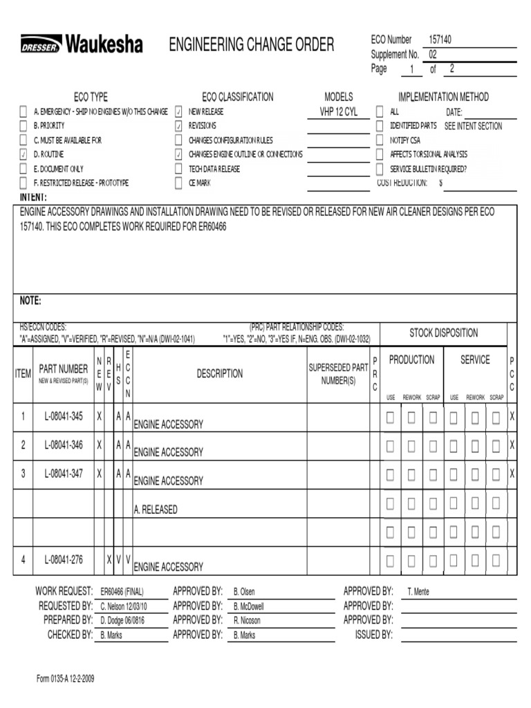 Engineering Change Order: Intent | Download Free PDF | Computing | Software Engineering