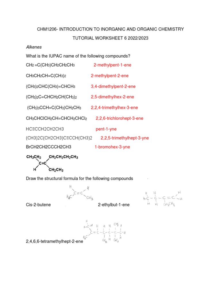 CHM1206 Worksheet 6 Solutions | PDF | Chirality (Chemistry) | Physical ...