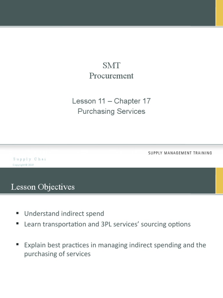 SMT - Procurement Lesson 11.pptx | PDF