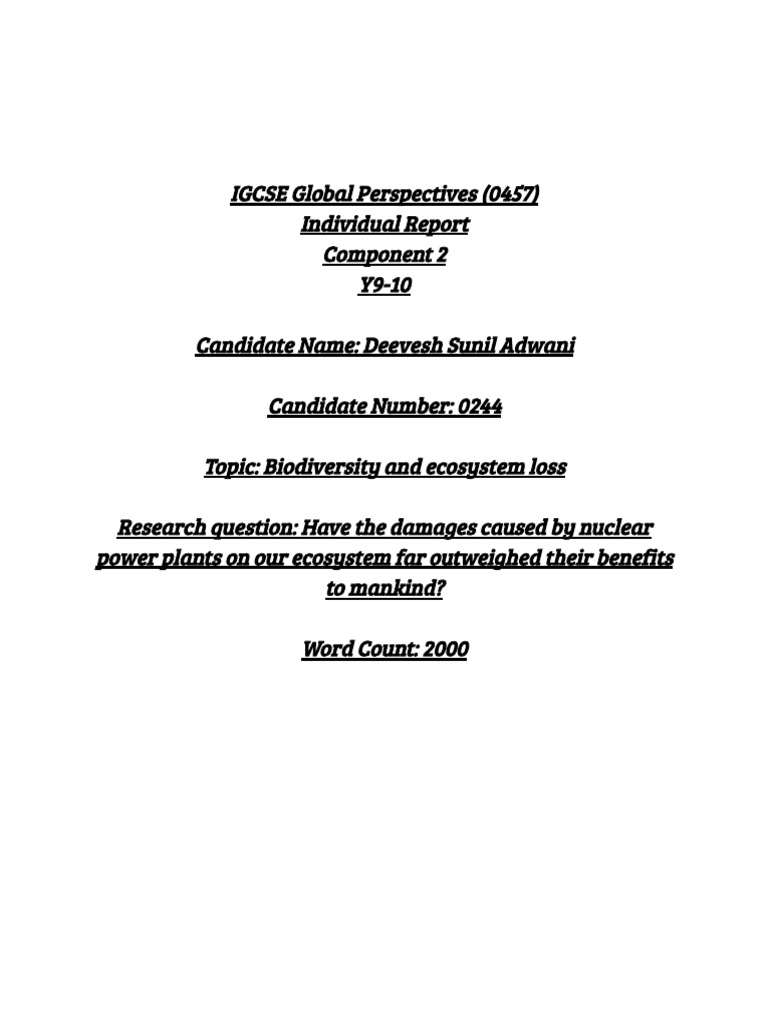 Deevesh Adwani GP IR 1 PDF | PDF | Nuclear Power | Nuclear Reactor