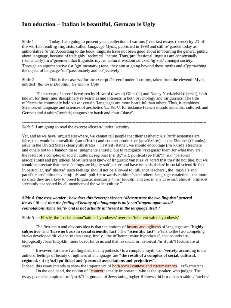 Language Myths | Download Free PDF | Linguistics | Beauty