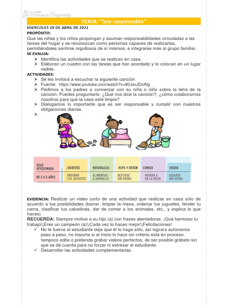 TEMA SOY RESPONSABLE 28-04-2021 | PDF