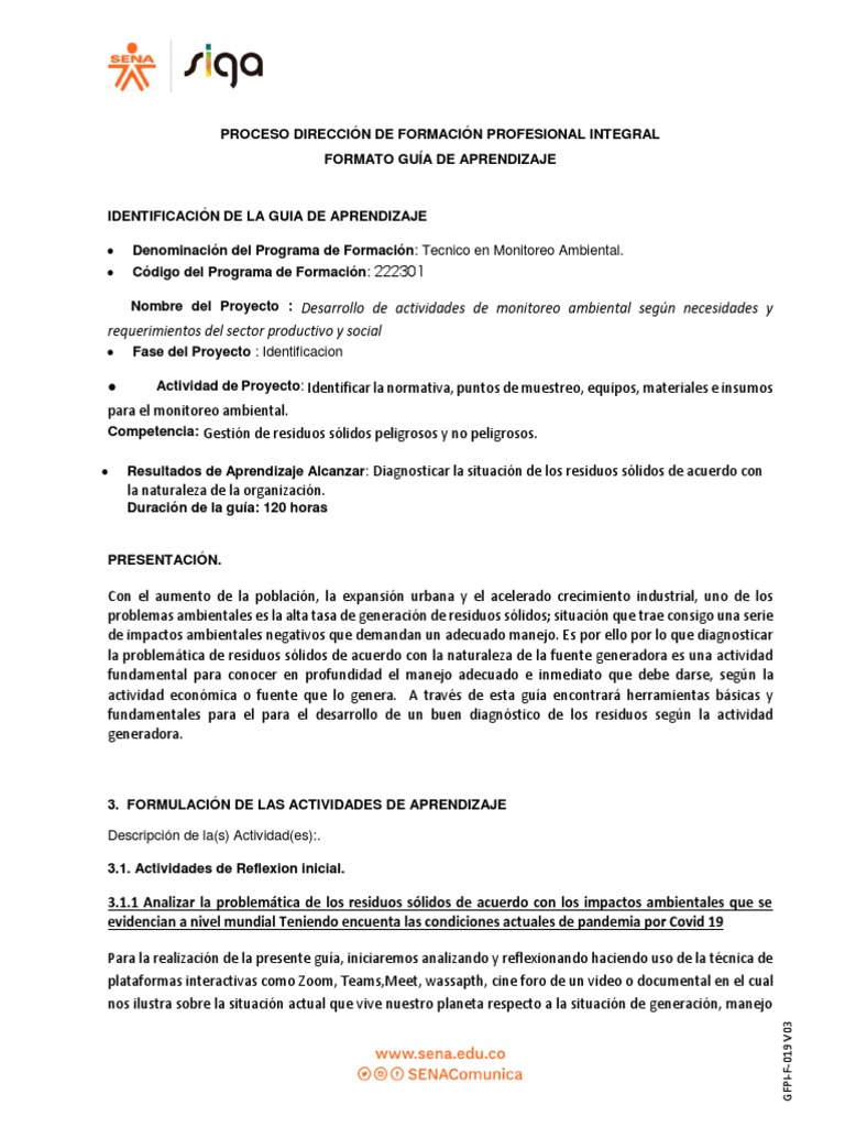 2 Guia Monitoreo Ambiental R1 | PDF | Residuos | Gestión de residuos