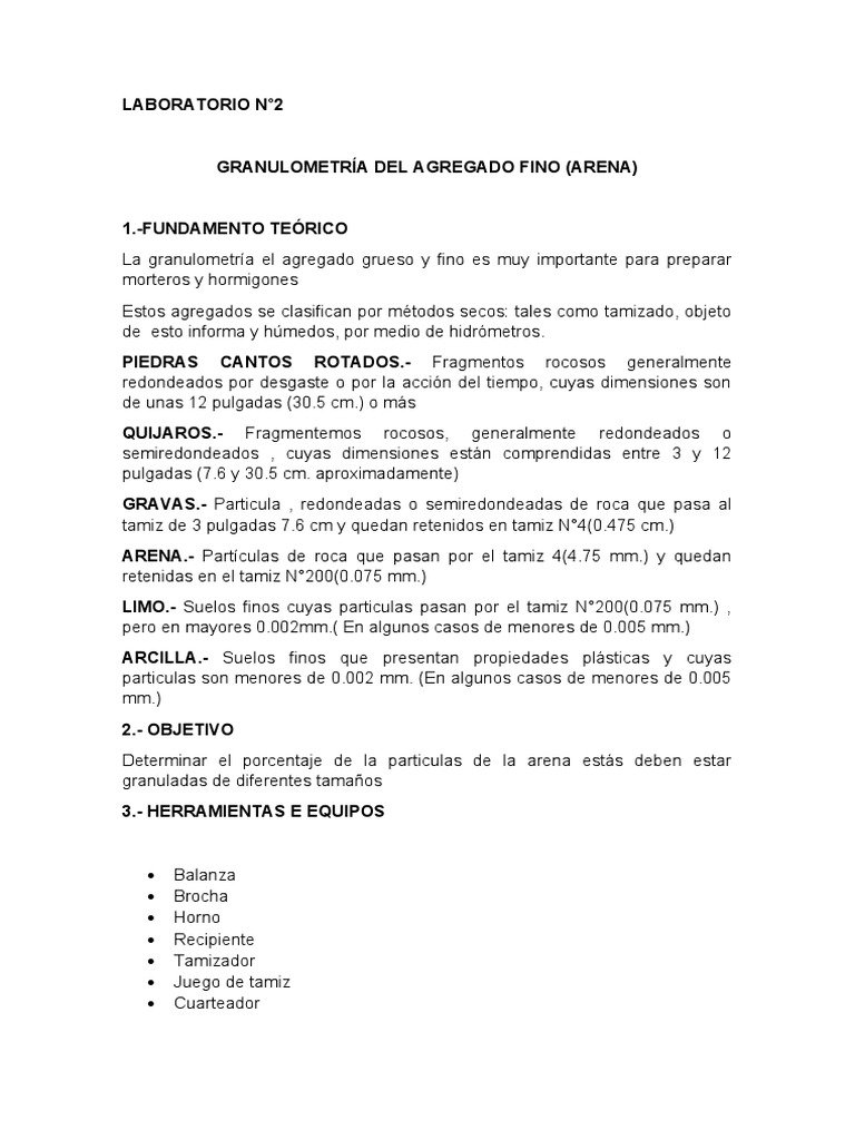 Documento | PDF | Arena | Ciencias fisicas