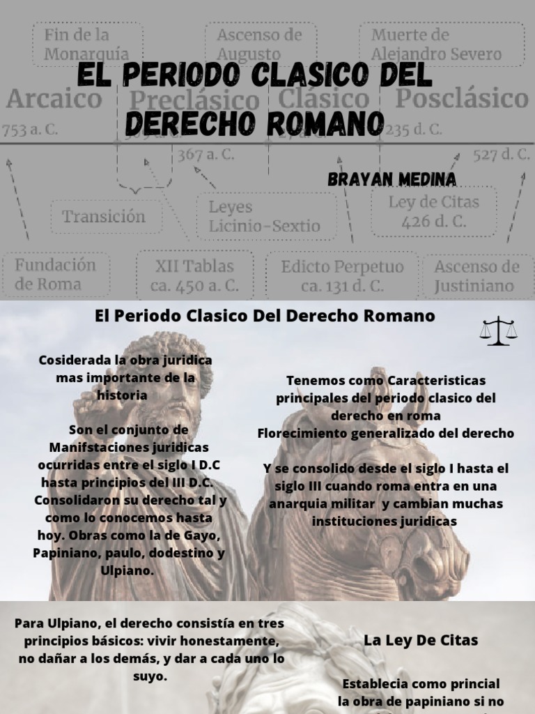 Periodo Clásico en El Imperio Romano | PDF | imperio Romano | Ley romana