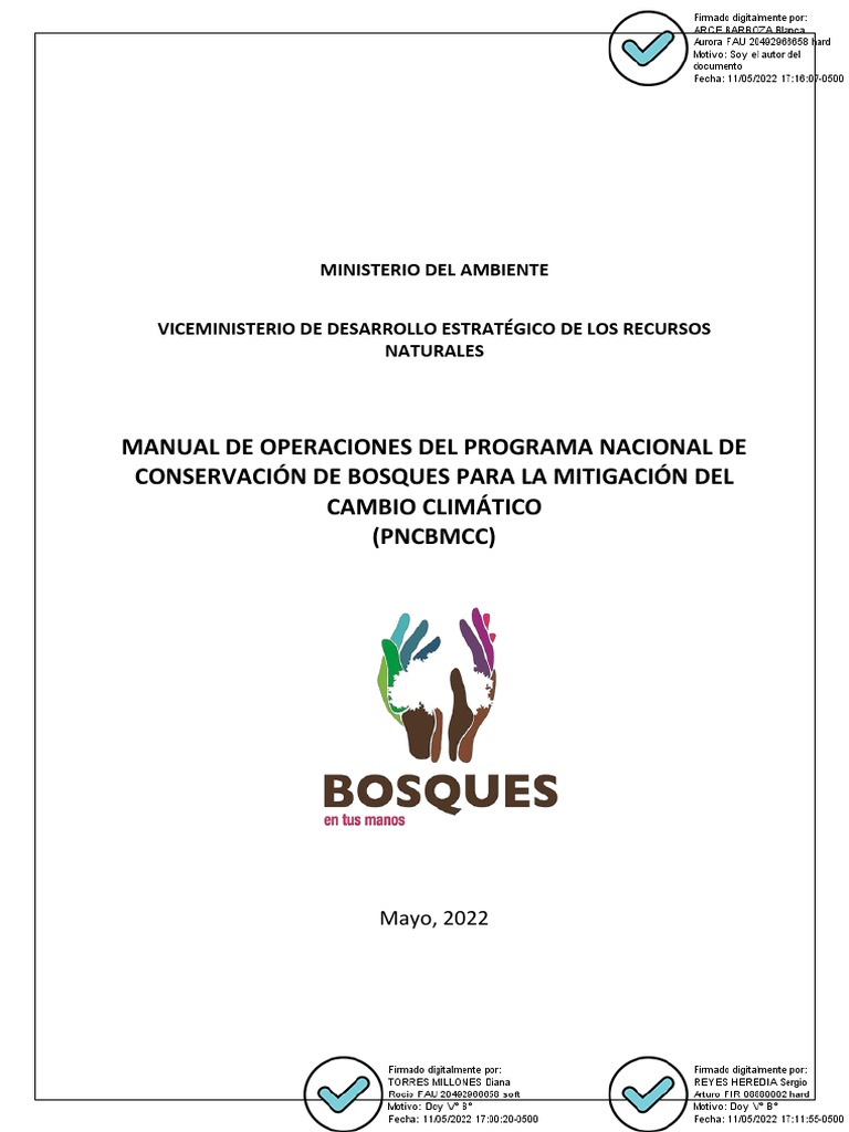 Anexo Rm. 115-2022-Minam - Manual de Operaciones Del PNCBMCC PDF | PDF | Programa de computadora ...