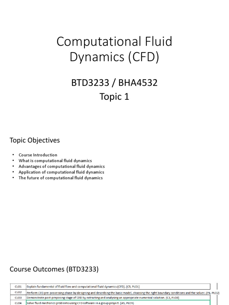 CFD Topic 1 | PDF | Computational Fluid Dynamics | Fluid Dynamics