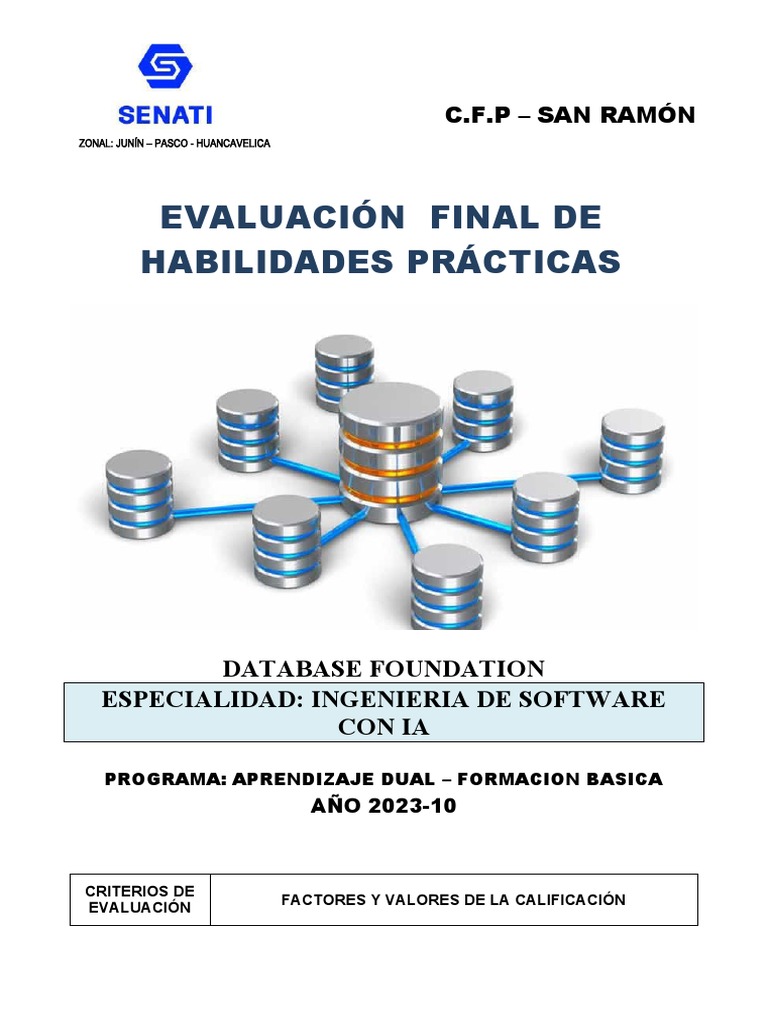 Evaluacion - Piad Database Foundation | PDF | Evaluación | Software Evaluacion - Piad Database Foundation | PDF | Evaluación | Software
