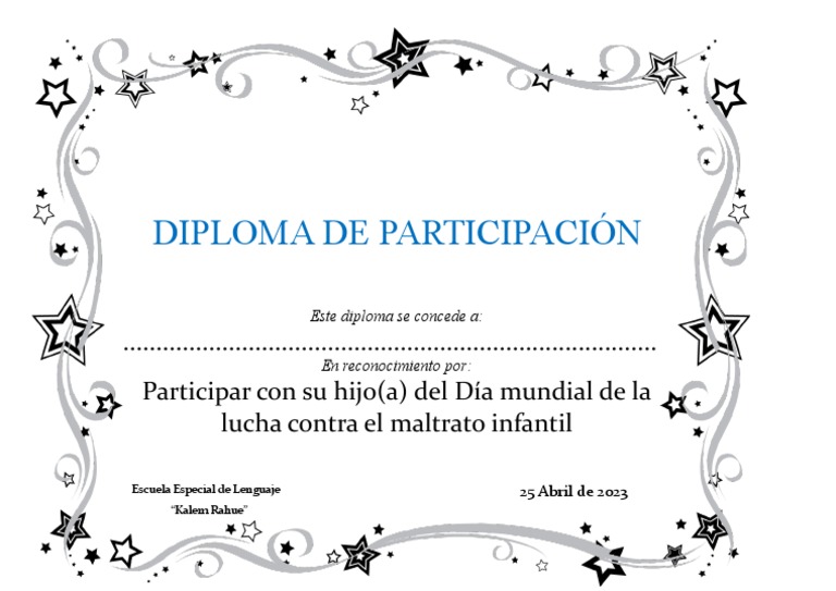 Diploma para Niños | PDF