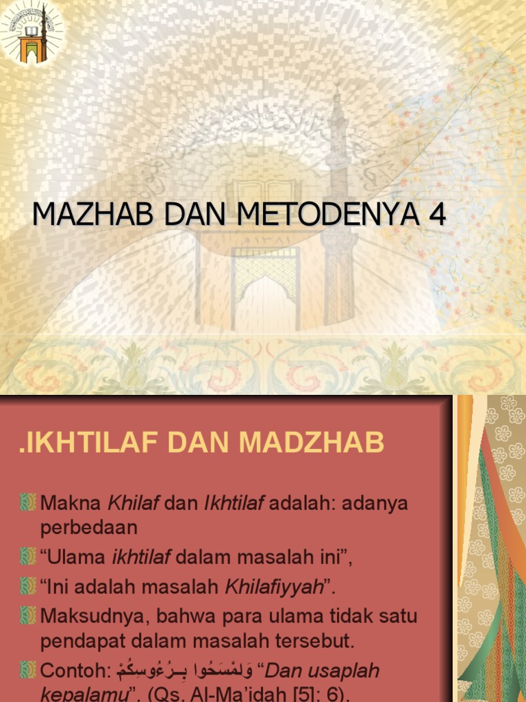 4 Mazhab Dan Metodenya | PDF | Agama & Spiritualitas