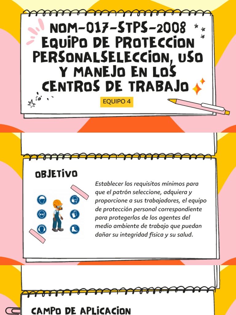 Nom-017-Stps-2008 Equipo 4 PDF | PDF | Seguridad Social
