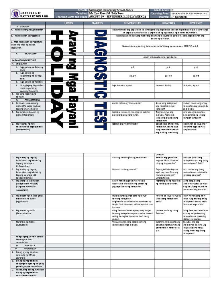 DLL - Esp 2 - Q1 - W1 | PDF