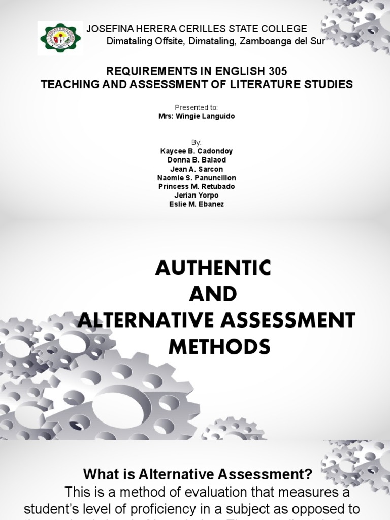 Authentic and Alternative Assessment | PDF | Educational Assessment | Evaluation
