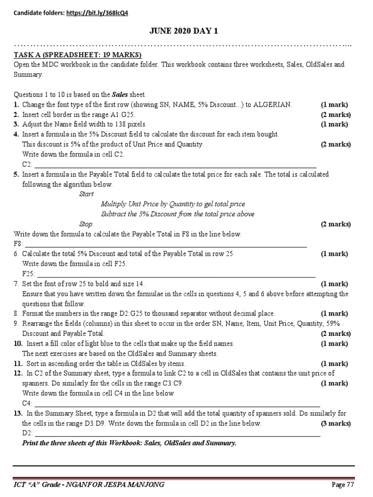 Al Ict Paper 3 2010-2021 | PDF | Value Added Tax | Databases