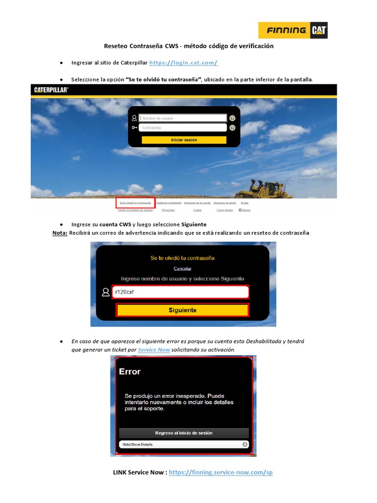 Reseteo Contraseña CWS Método Código de Verificación | PDF