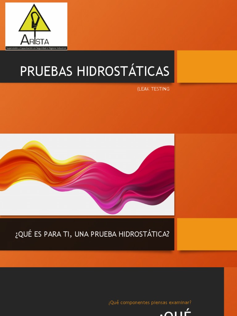 Pruebas Hidrostáticas | PDF | Pascal (Unidad) | Presión
