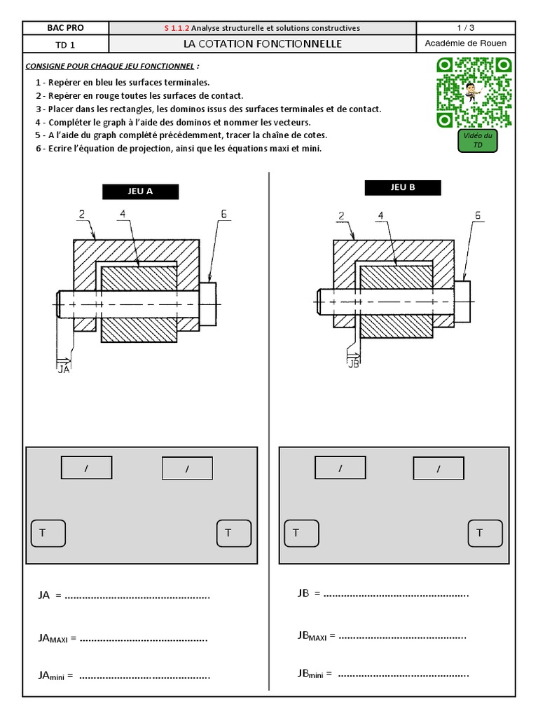 Cotation Fonctionnelle en BAC PRO | PDF