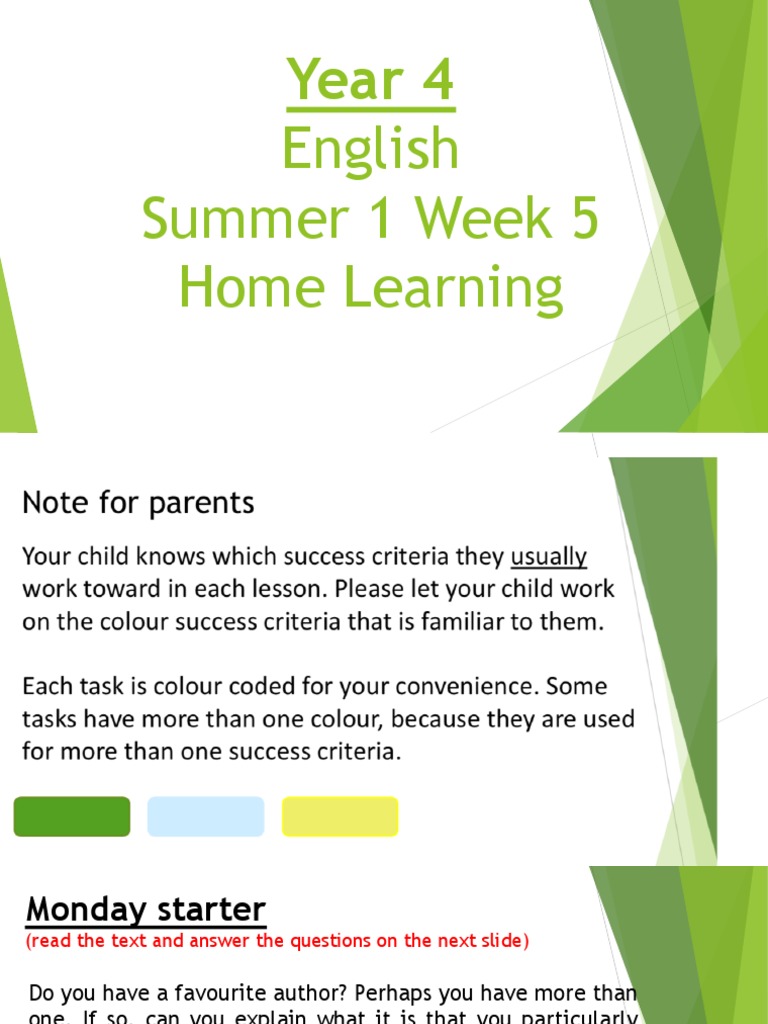 Year 4 English Summer 1 Week 5 PDF | PDF | Clause | Language Mechanics