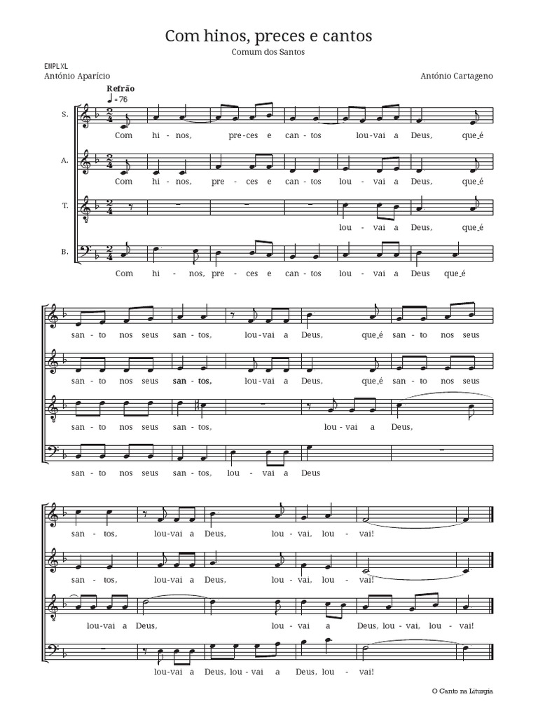 Guião Canticos | PDF | Alphabet latin