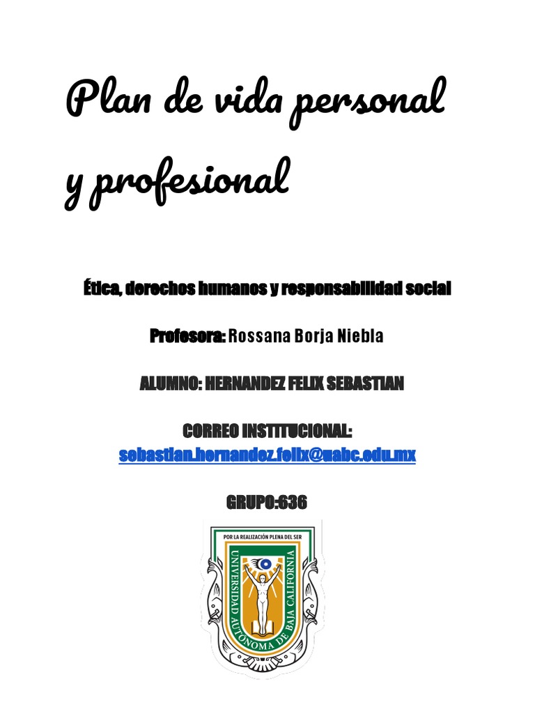 Plan de Vida Personal y Profesional | PDF | Sustentabilidad | Iniciativa empresarial