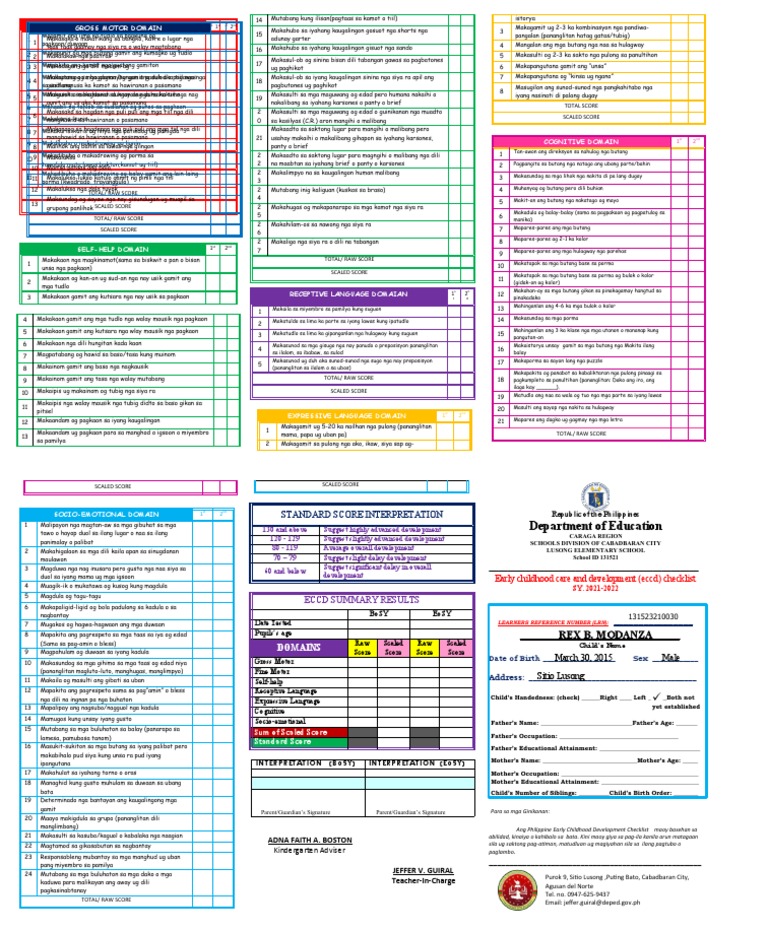Ecd Checklist 2020 2021 Edit Pdf