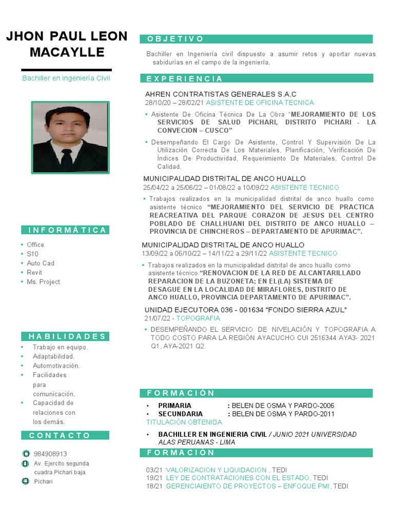 CV PAUL 2023 - Merged | PDF | Ingeniería | Ciencias fisicas