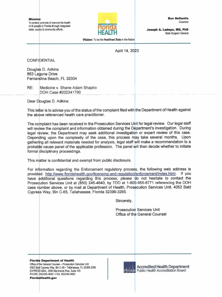 DOH Investigation Letter 042023 | PDF