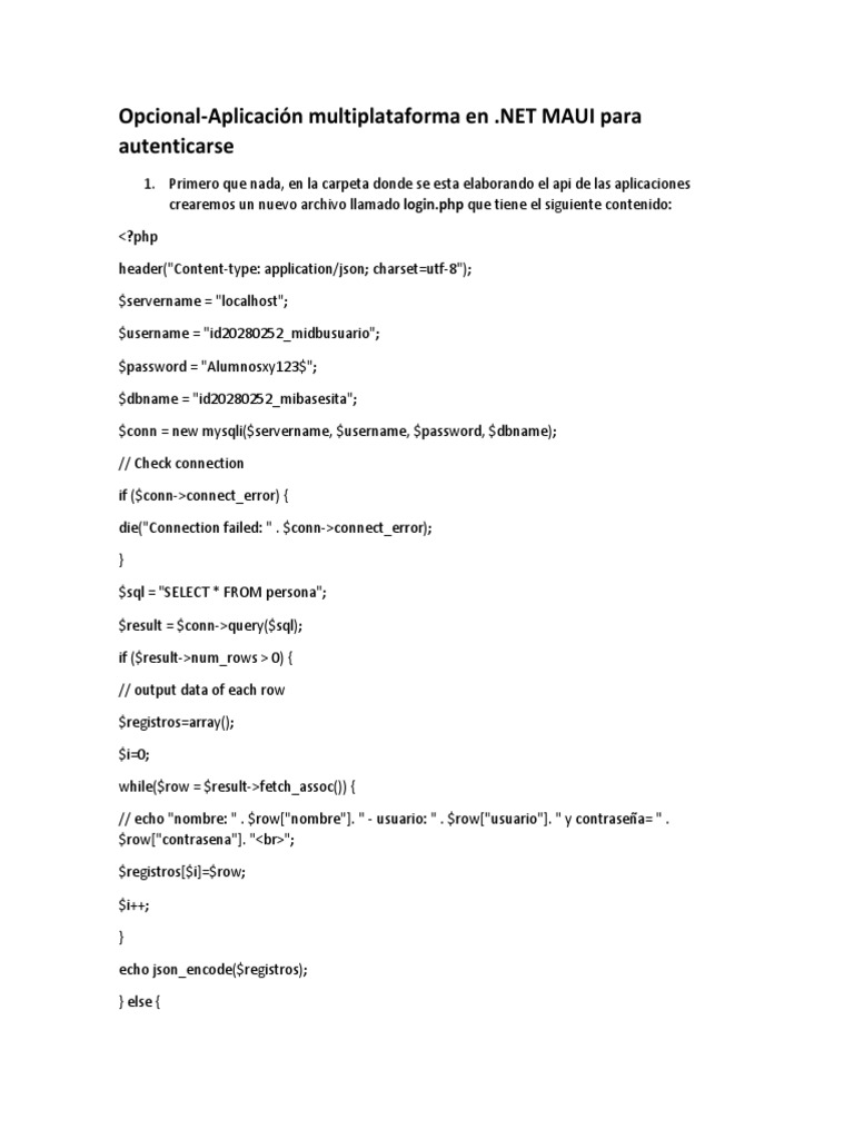 Autenticación .NET MAUI Multiplataforma | PDF | Software | Programación ...