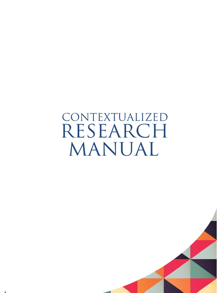 Research Manual of Operation Final - April 2019 | PDF | Educational ...