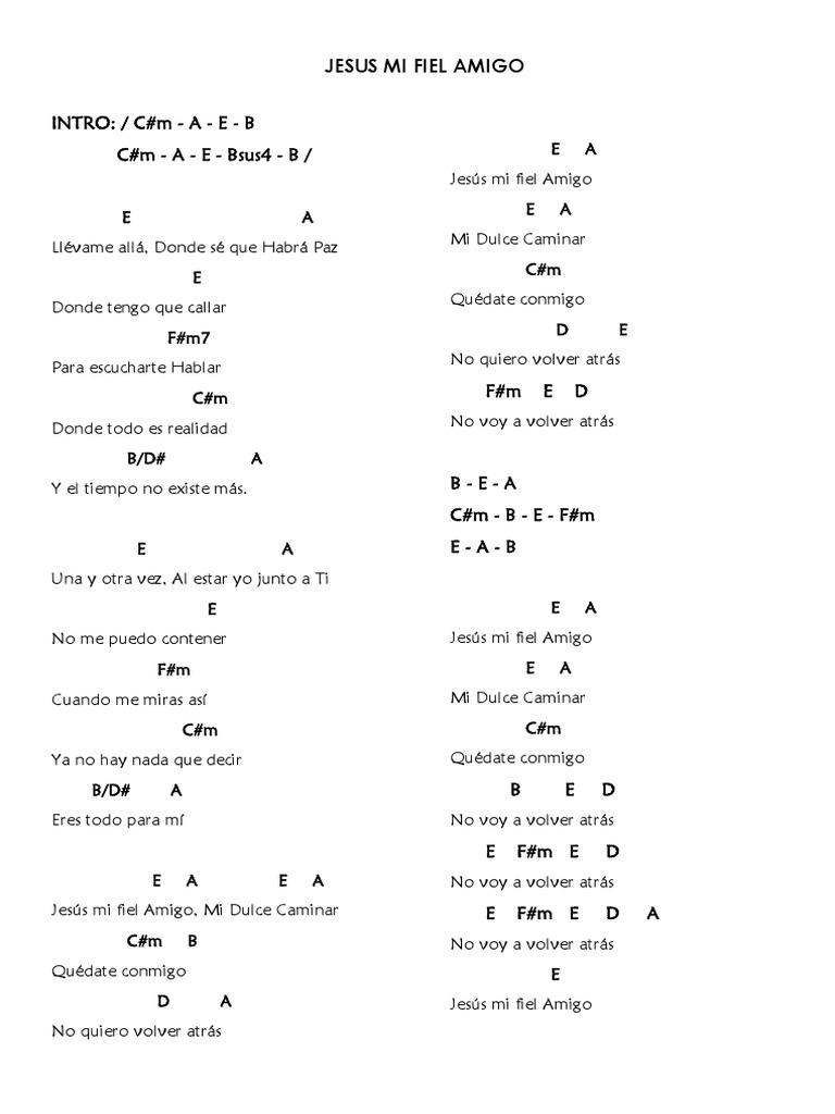 Jesus Mi Fiel Amigo | PDF