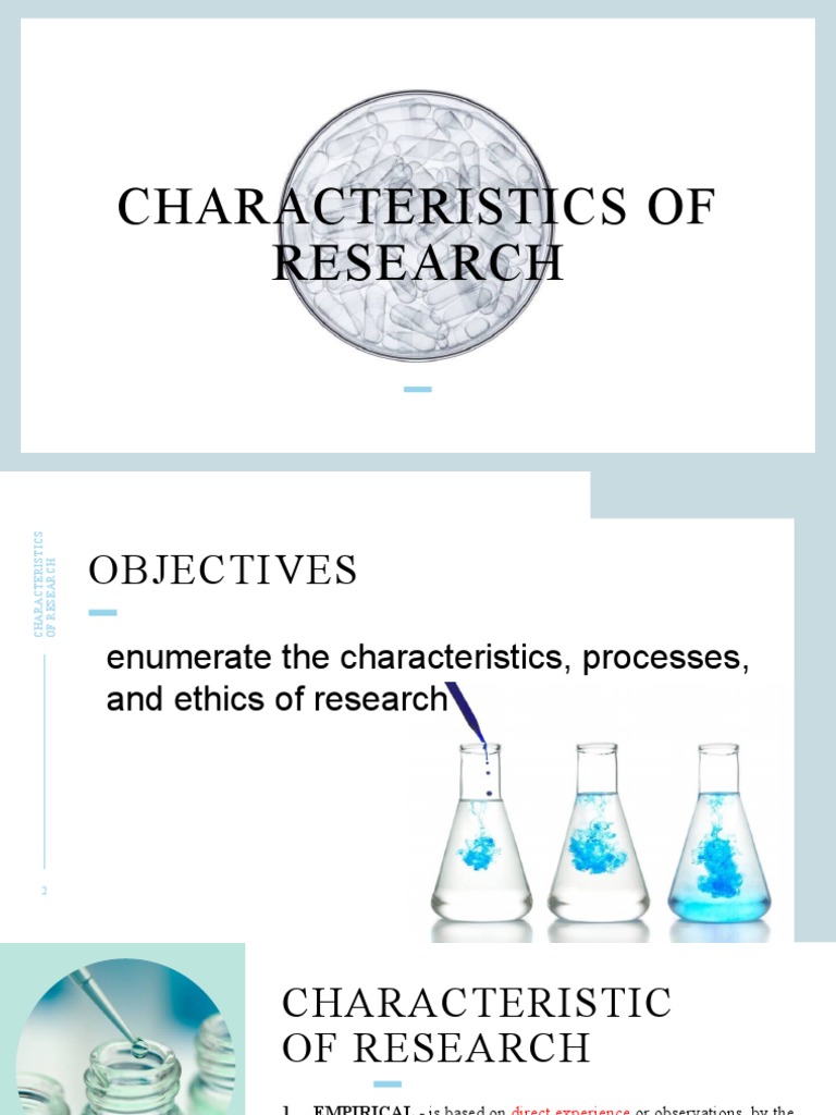 Characteristics of Research | PDF | Scientific Method | Hypothesis