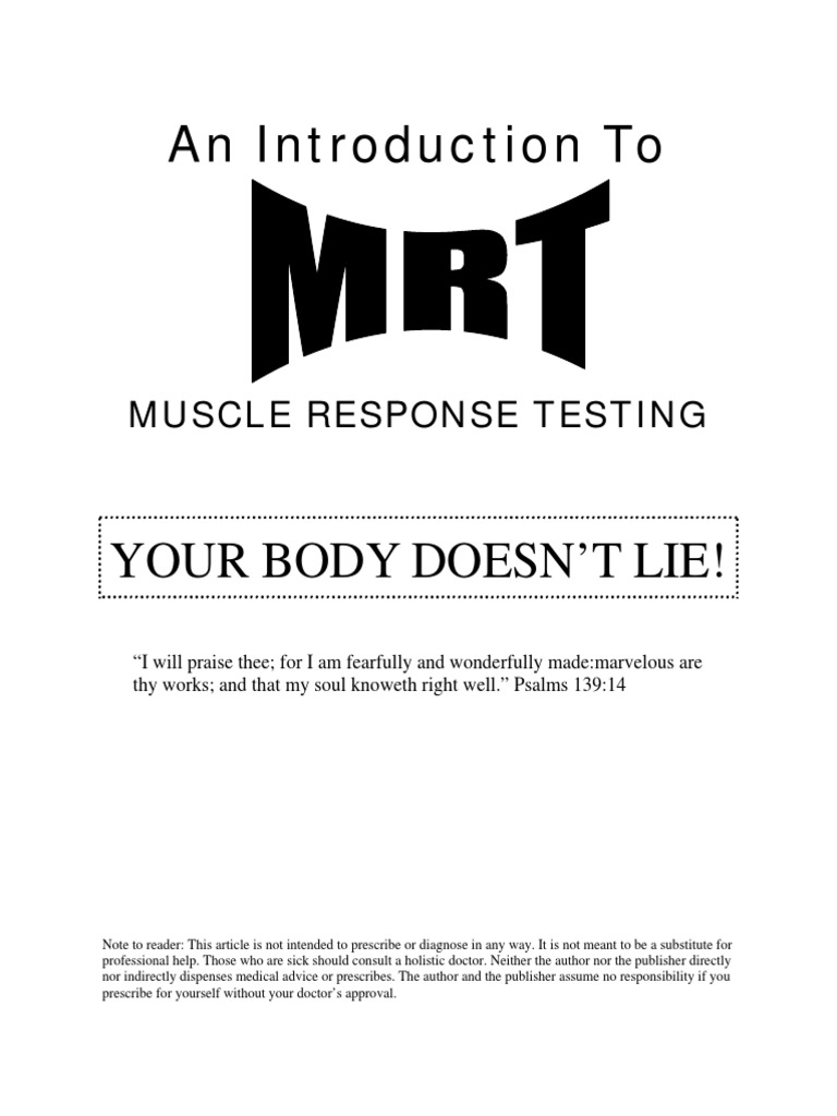 An Introduction To Muscle Response Testing MRT | PDF | Electron | Atoms