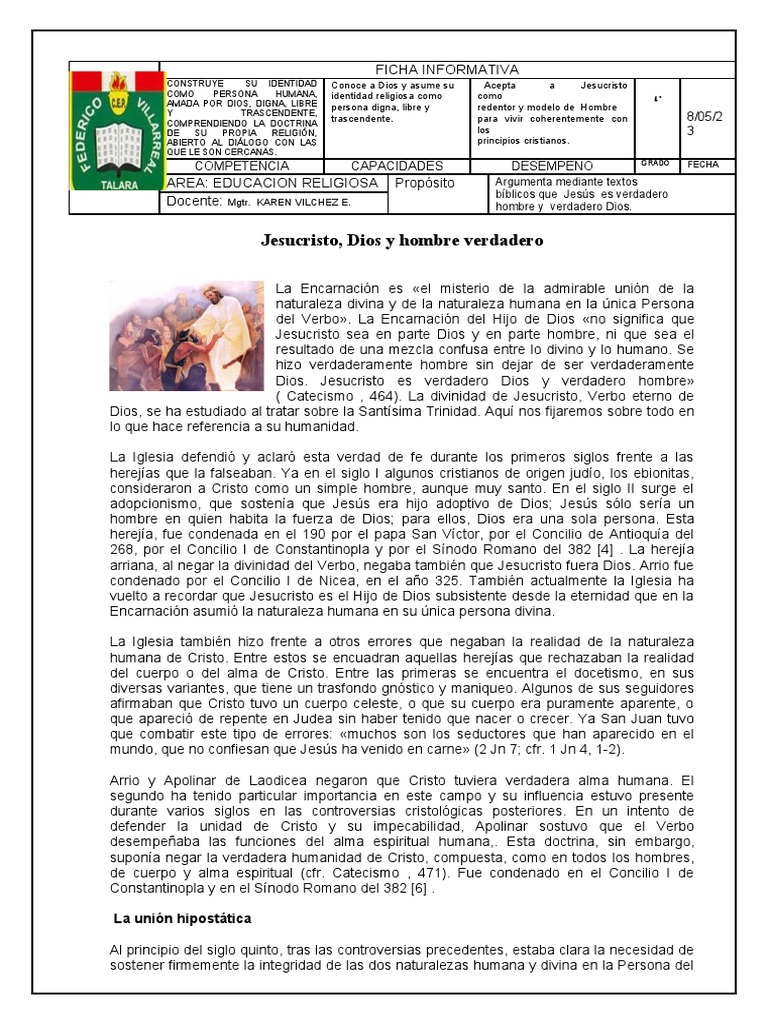 Jesús Verdadero Dios y Verdadero Hombre. | PDF | Jesús | Cristo (título)