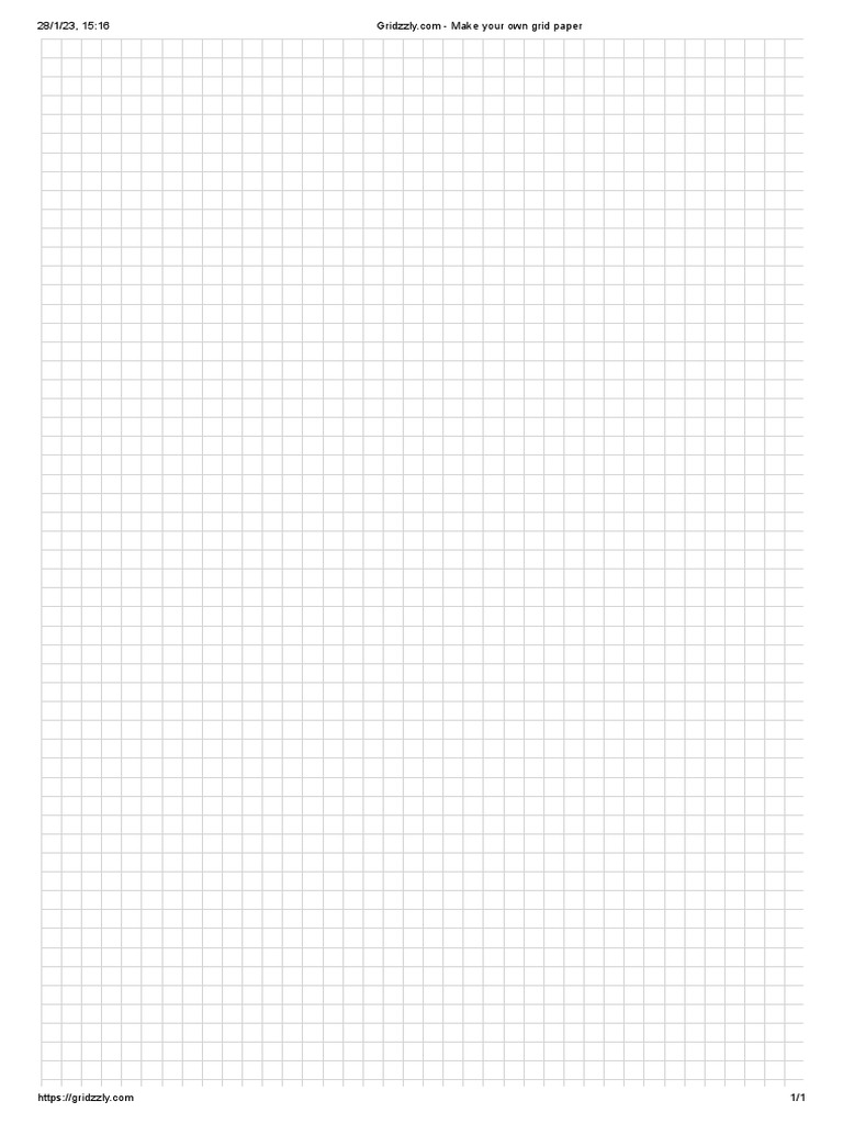 Make Your Own Grid Paper PDF | PDF