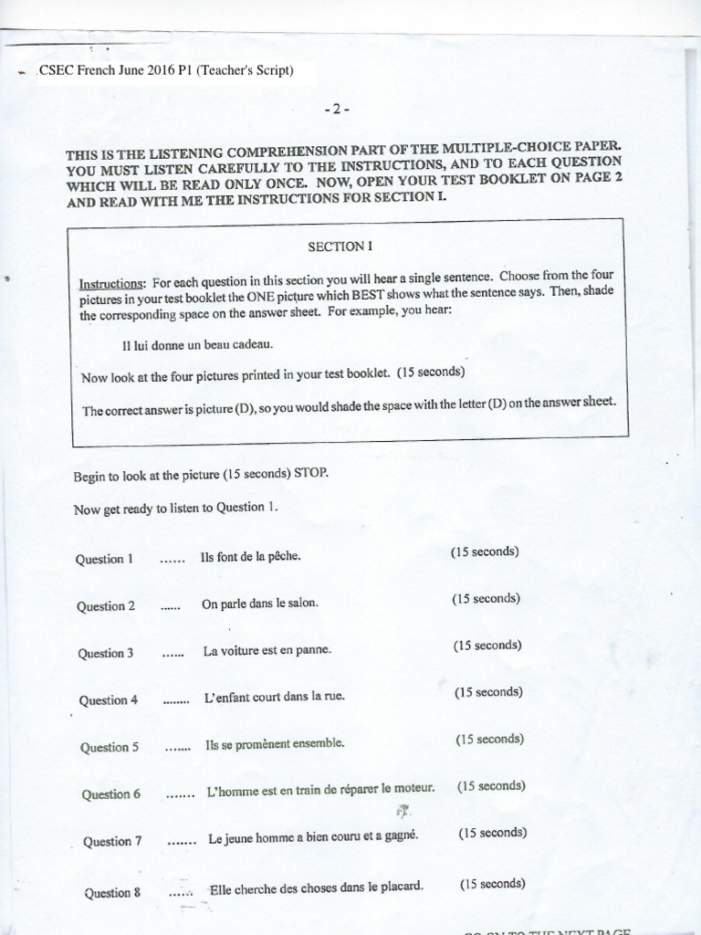 CSEC_French_June_2016_P1_Teachers_Script.pdf | PDF