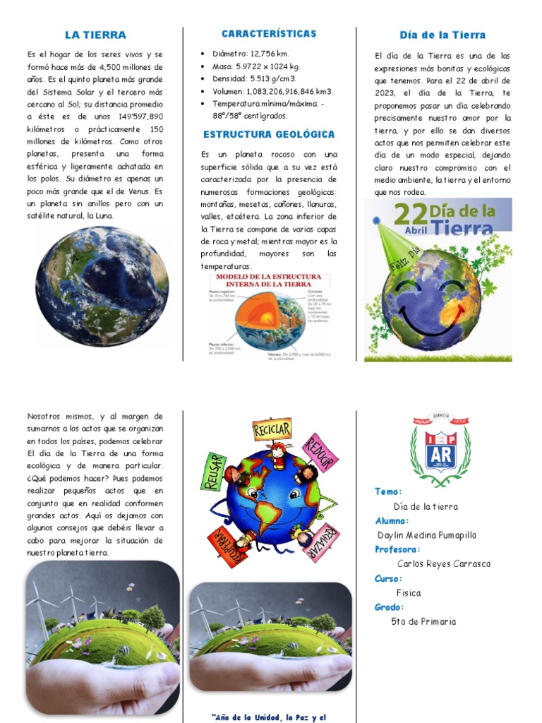 Triptico | PDF | Tierra | Naturaleza