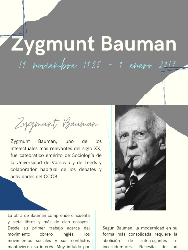 Zygmunt Bauman | PDF | Movimientos filosóficos | Teorías filosóficas