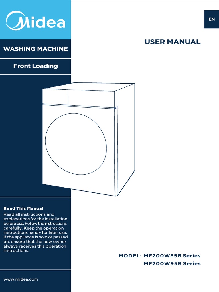 MF200 User Manual Guide PDF | PDF | Laundry | Washing Machine