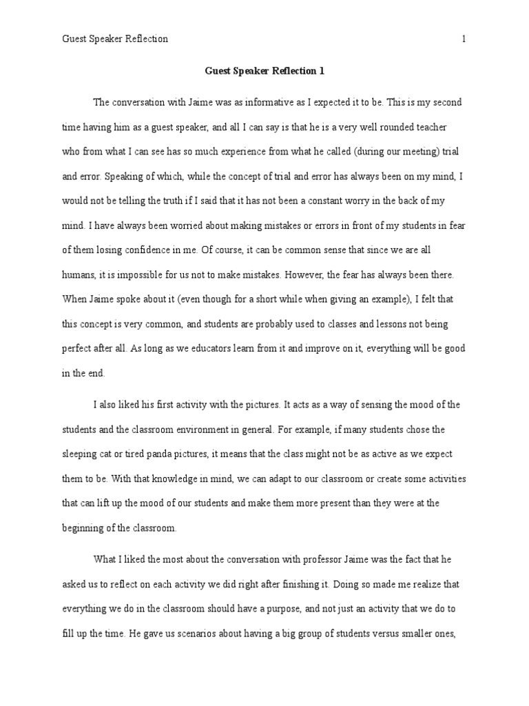 Insights from Guest Speaker Jaime | PDF | Career & Growth | Self ...