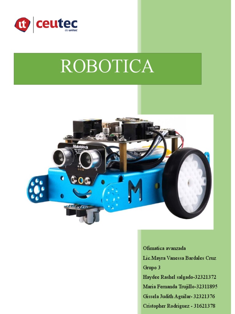 T2 Informe Robotica | PDF | Robótica | Robot