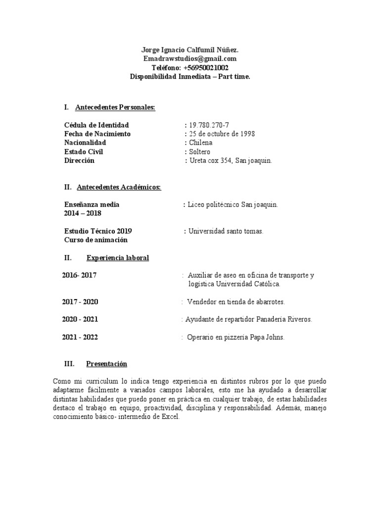 Curriculum Maria Fernanda V | PDF