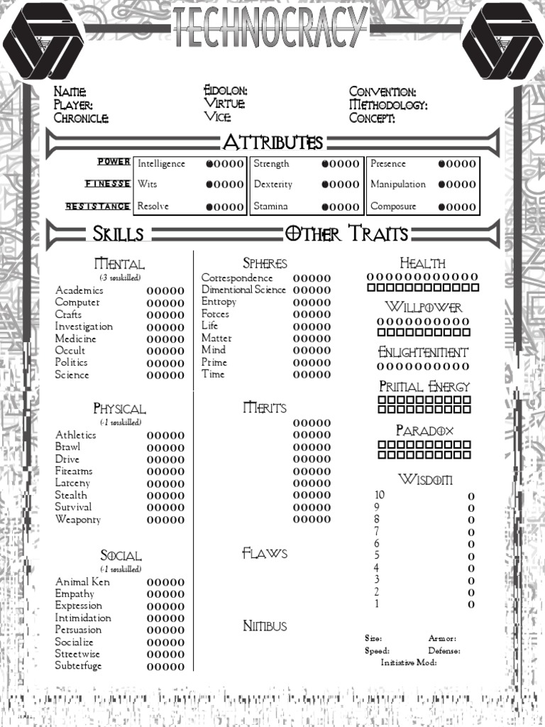 NWoD Mage Technocracy2-Page PDF | PDF | Career & Growth | Games ...