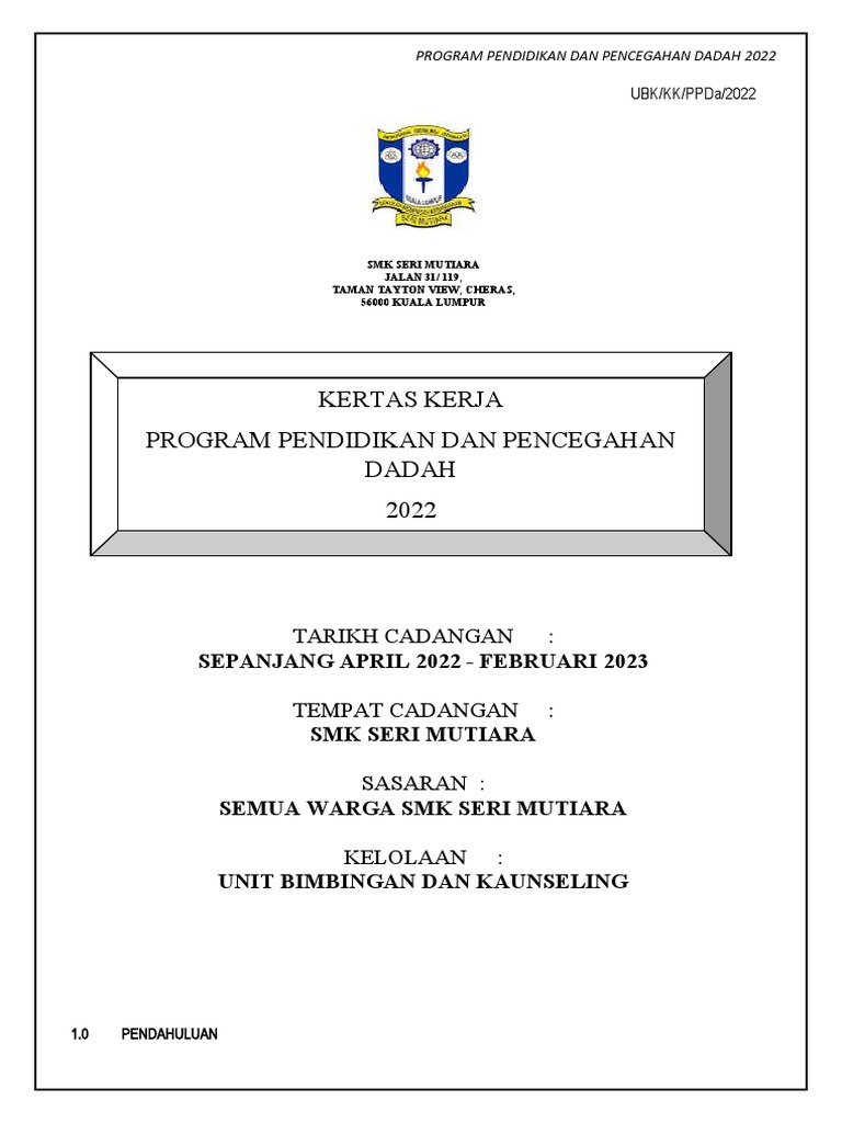 KERTAS KERJA PPDa | PDF