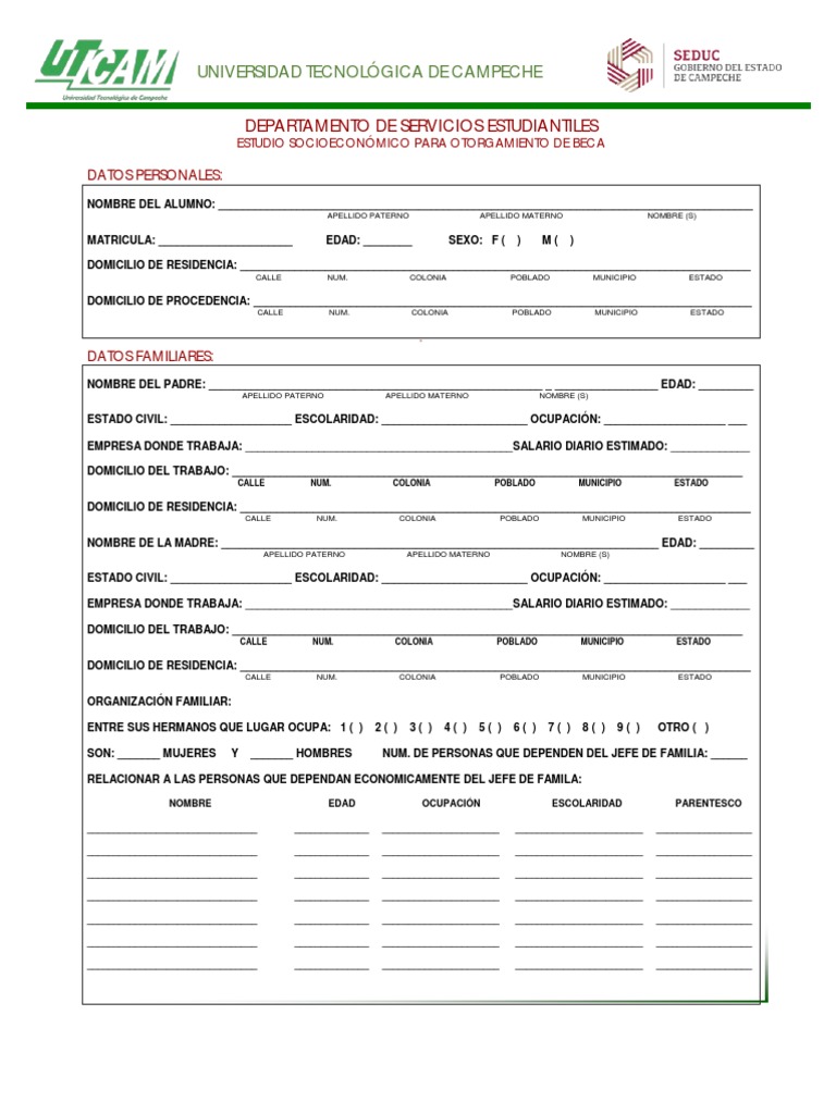 F-Dse-02 Formato de Estudio Socioeconomico 2023 PDF | PDF